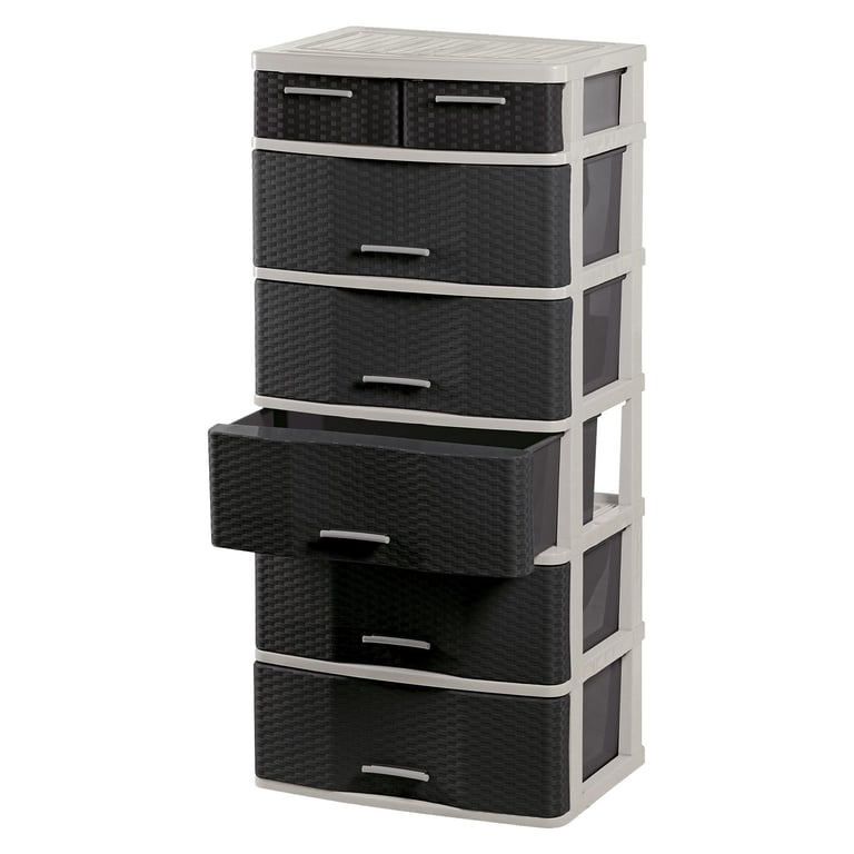 Cómoda Comodina Ratán 6 Cajones Beige Marrón | Sodimac Falabella