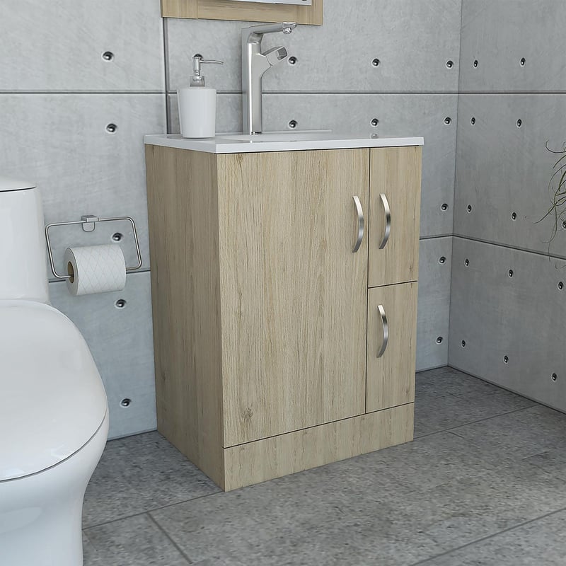 Mueble de Baño Vanitorio Vanguard Rovere/Blanco | Sodimac Falabella