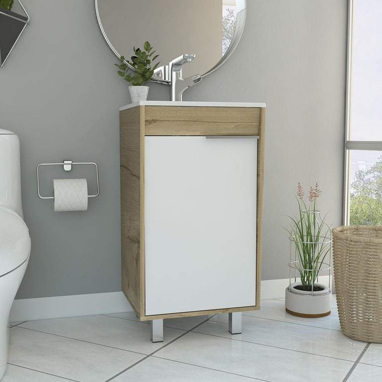Mueble de Baño Vanitorio Carter a Piso Duna/Blanco | Sodimac Falabella