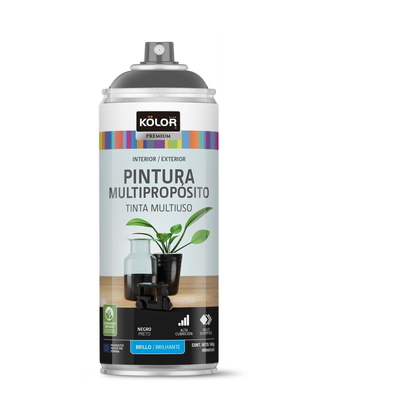 Pintura Spray Negro Brill 400 Ml | Sodimac Falabella