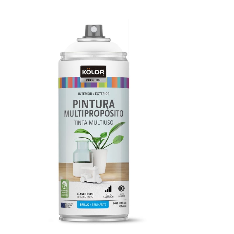 Pintura Spray Blanco Puro Brill 400 Ml | Sodimac Falabella