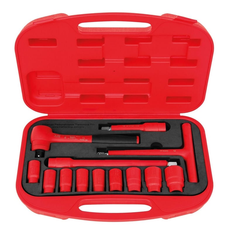 Juego de Dados Tramontina 1/2?1000V 13 Piezas 44335/213 | Sodimac Falabella