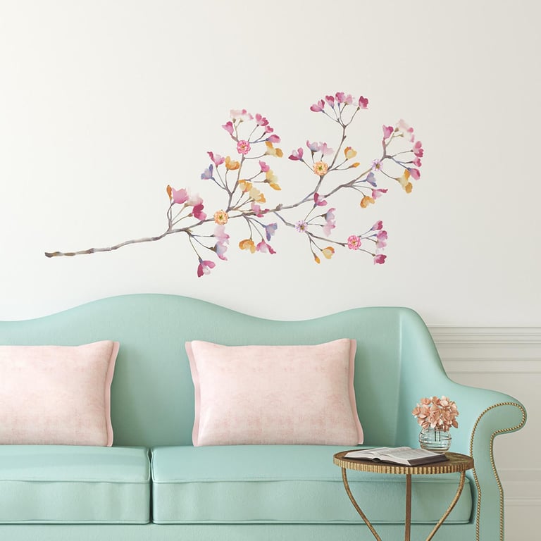 Sticker de Pared Rama Flores | Sodimac Falabella
