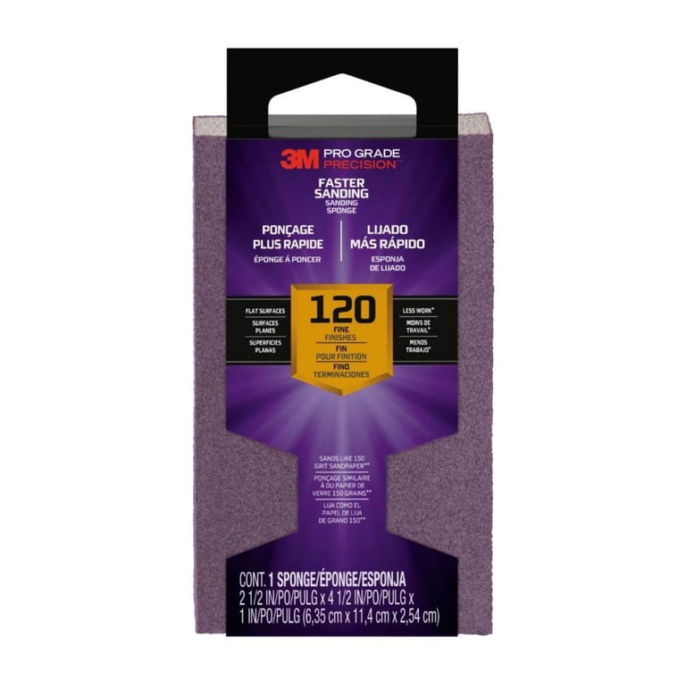 Lija Esponja 3M Pro Grade Precisión Grano 120 Lijado Fino | Sodimac ...