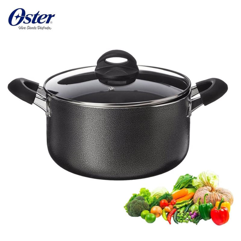 Olla Aluminio con Tapa Clairborne 5.7L Gris | Sodimac Falabella