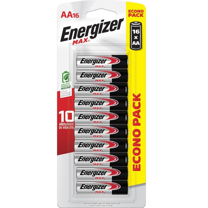 Pack de 16 pilas alcalinas AA 1.5V Energizer | Sodimac Falabella