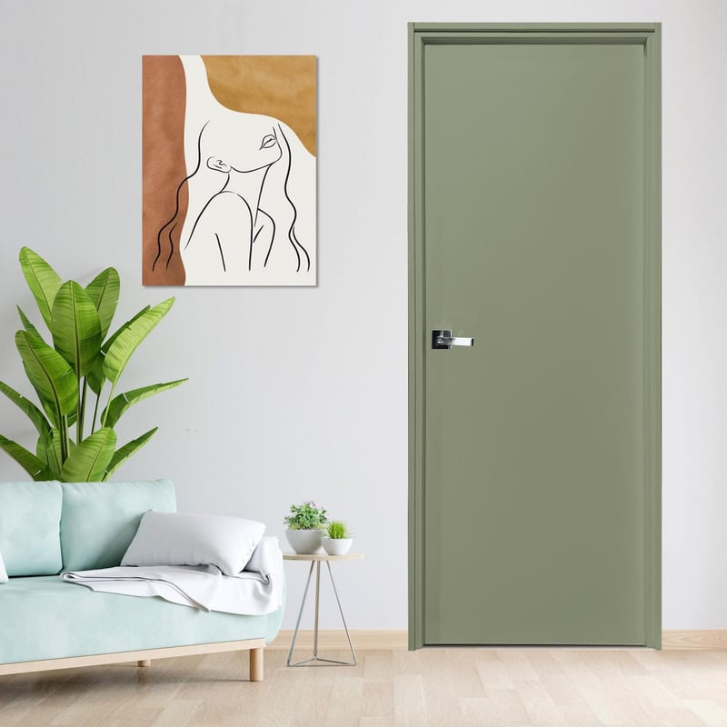 Puerta Interior FLEXILAM 77x209cm Verde Olivo | Sodimac Falabella