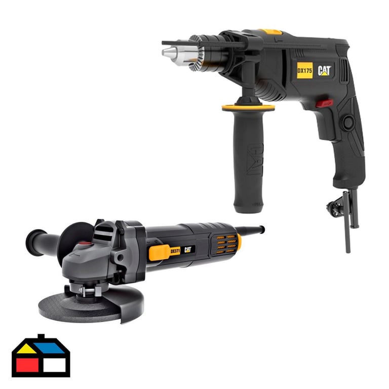 Taladro Eléctrico Cat 13mm 600W DX175 + Esmeril Eléctrico Cat 750W ...