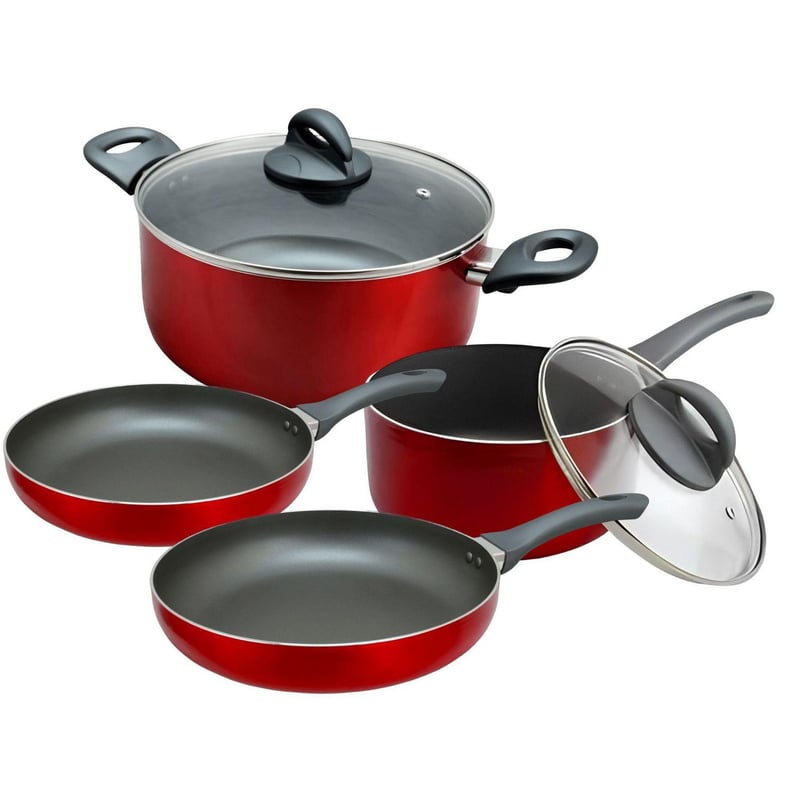 Combo Ollas y Sartenes Rojo 6 Piezas | Sodimac Perú