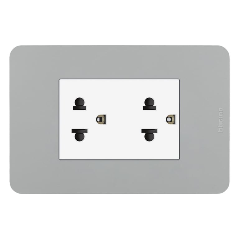 Tomacorriente Doble P/T Matix GO Gris | Sodimac Falabella