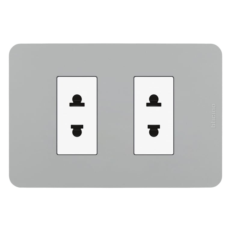 Tomacorriente Doble Matix GO Gris | Sodimac Falabella