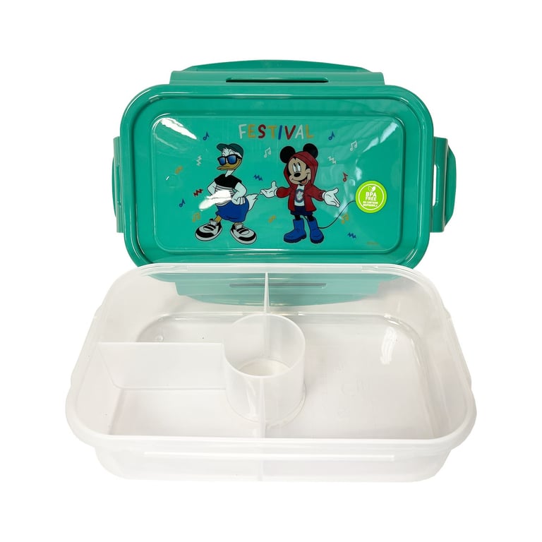 Taper Hermético con División Interior Mickey Mouse 700ml | Sodimac Perú