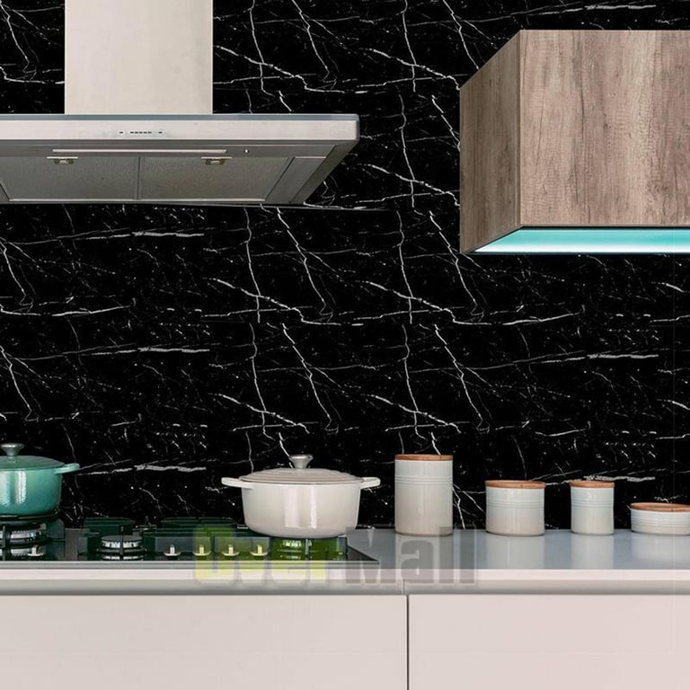 Panel SPC Negro Marmolizado 244x122cm 5mm para Pared | Sodimac Falabella