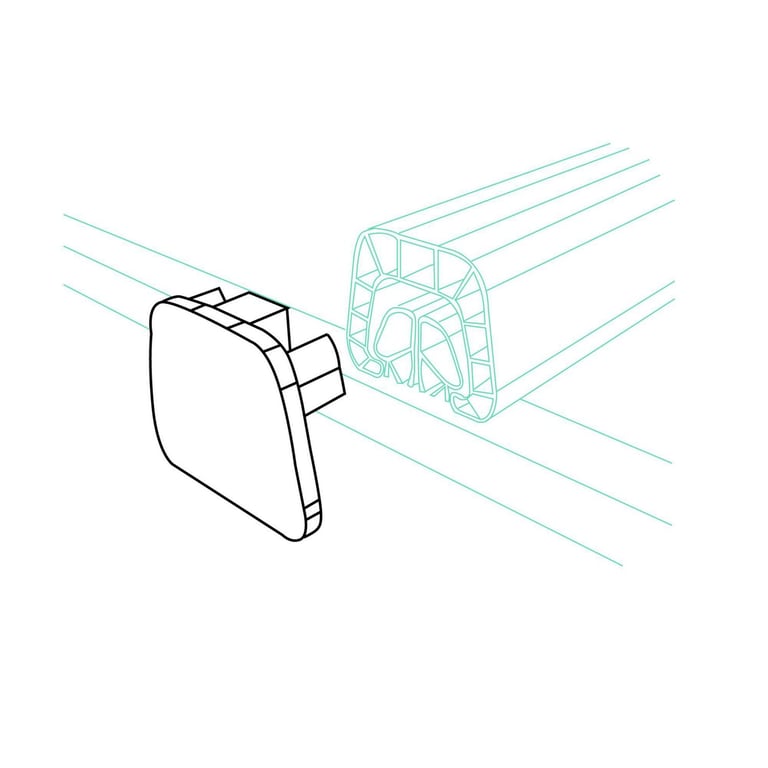 Sistema Topgal: Tapa Perfil Clear Accesorio Terminal | Sodimac Falabella