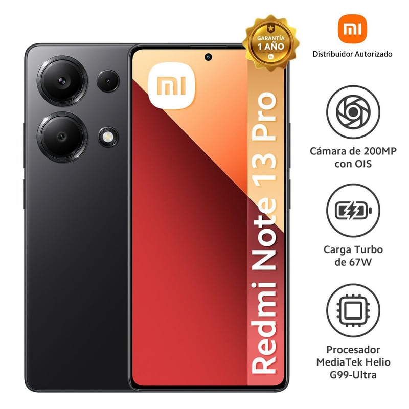 Celular Xiaomi Redmi Note 13 Pro 8RAM 256GB Black | Sodimac Falabella