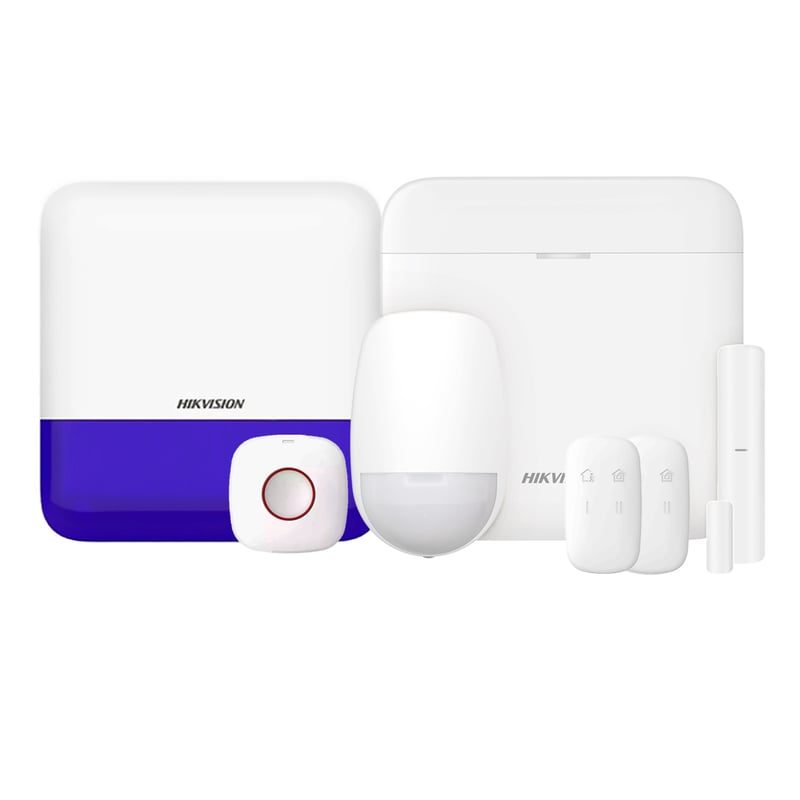 Kit Alarma Inalámbrica Hikvision DS-PWA64-Kit-WB 64 Zonas WIFI-GPRS ...
