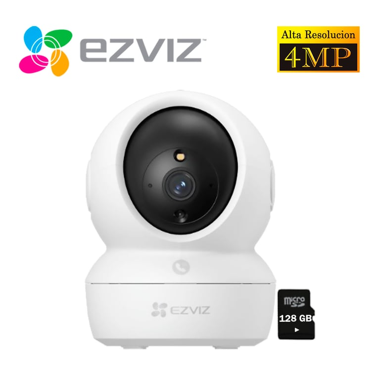Cámara Wifi Ezviz Inteligente H6C PRO 4Mp Giratoria 360 + Micro sd ...