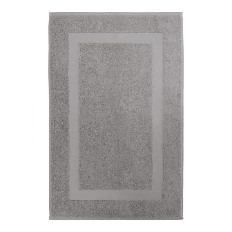 Piso de Baño Rectangular Algodón Signature 50x80cm Gris | Sodimac Falabella