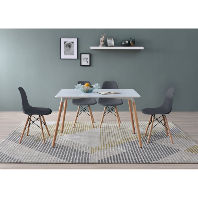 Juego de Comedor mesa rectangular 4 Sillas Eames | Sodimac Perú