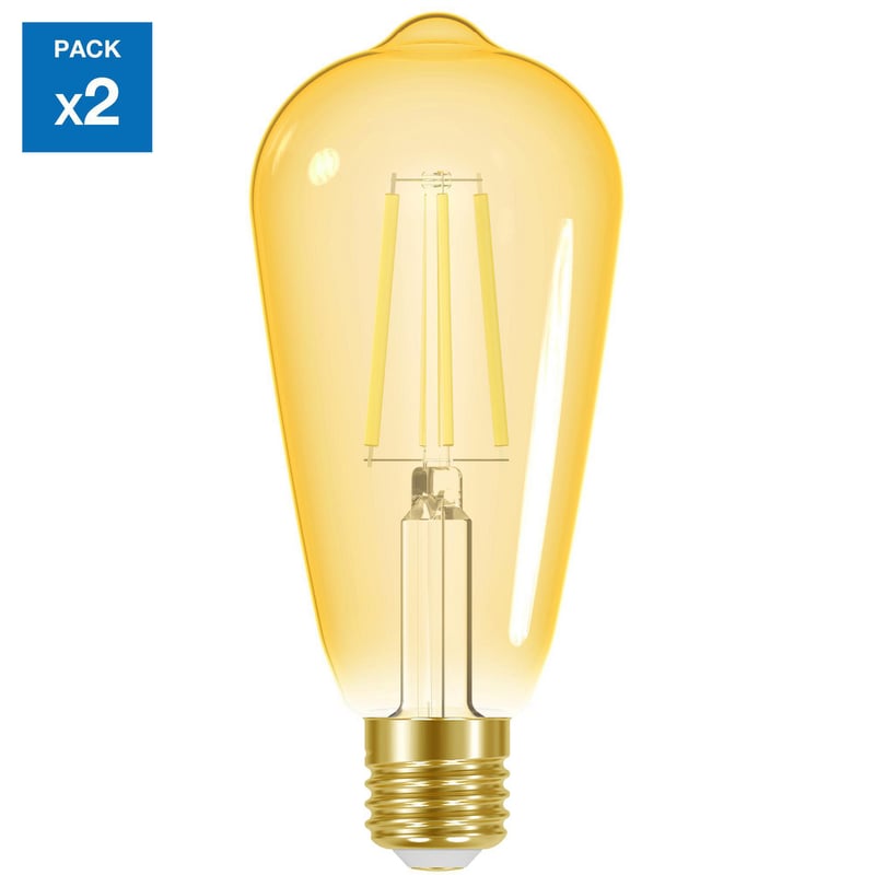 Pack 2 Focos LED ST64 E27 | Sodimac Falabella