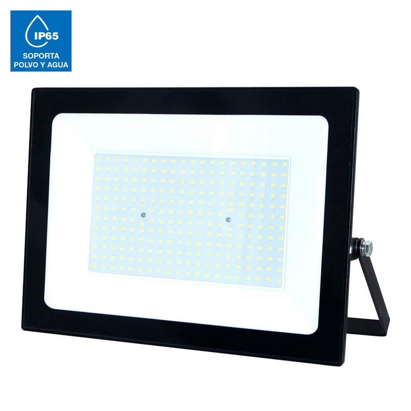 Reflector 200W Luz Cálida Negro Halux | Sodimac Falabella
