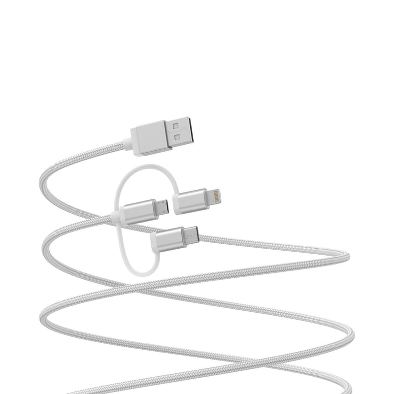 Cable USB 3 en 1 Micro/Lightnin | Sodimac Falabella