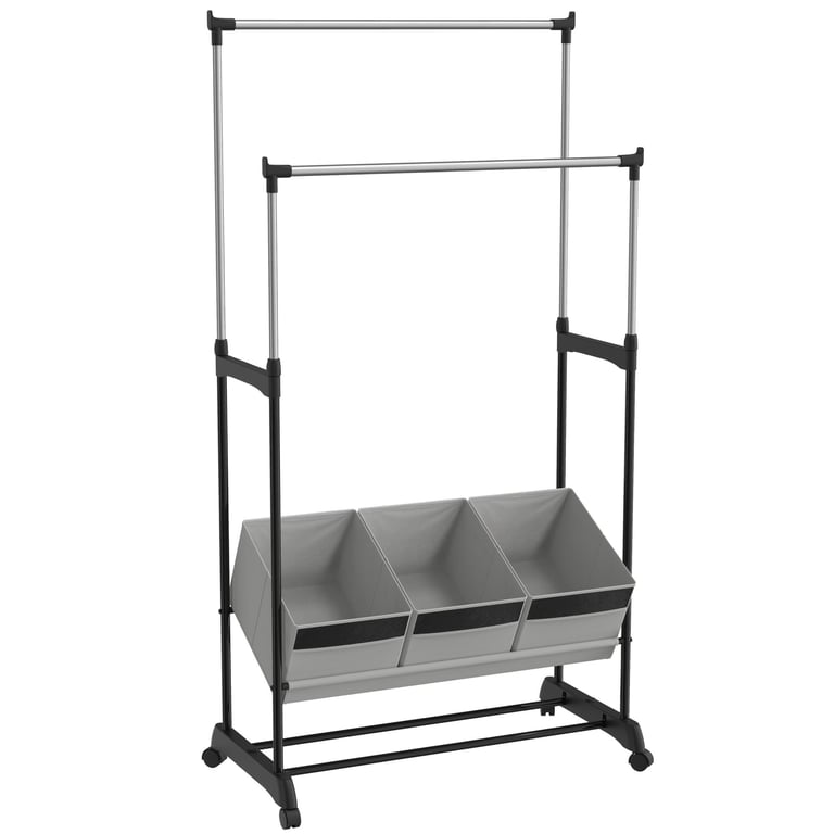 Stand de Ropa Doble con 3 Cajas Organizadoras | Sodimac Falabella