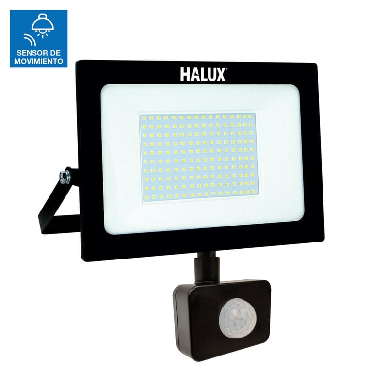 Reflector Con Sensor Negro 100W Luz Fría Halux | Sodimac Falabella