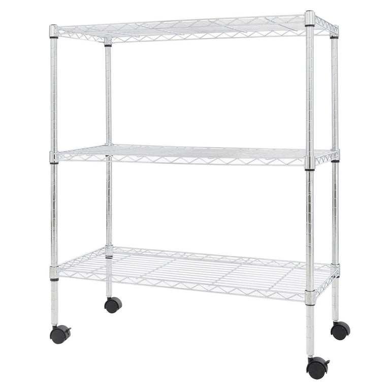 Estante Metal con ruedas 3 Niveles 95x75x35cm 30 kg Gris | Sodimac ...