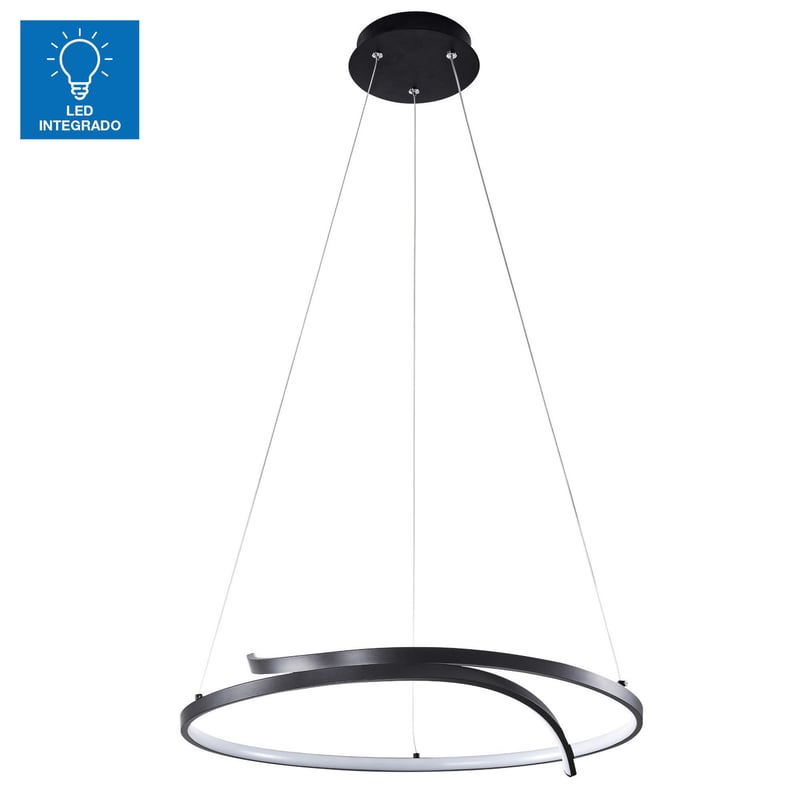 Lámpara Colgante LED Circular Negra | Sodimac Perú