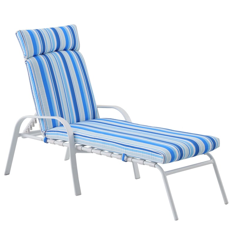 Reposera con Cojín Blanco/Azul | Sodimac Falabella