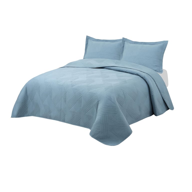 Cubrecama Queen Nórdico Azul | Sodimac Falabella