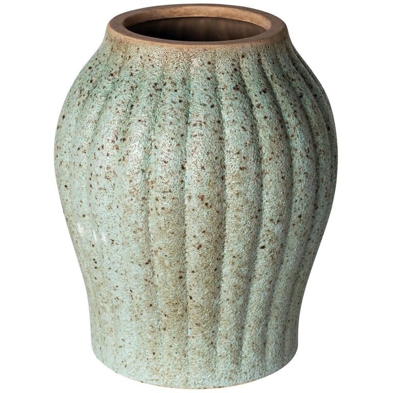 Jarrón Verde Jaspeado 16X20Cm | Sodimac Perú