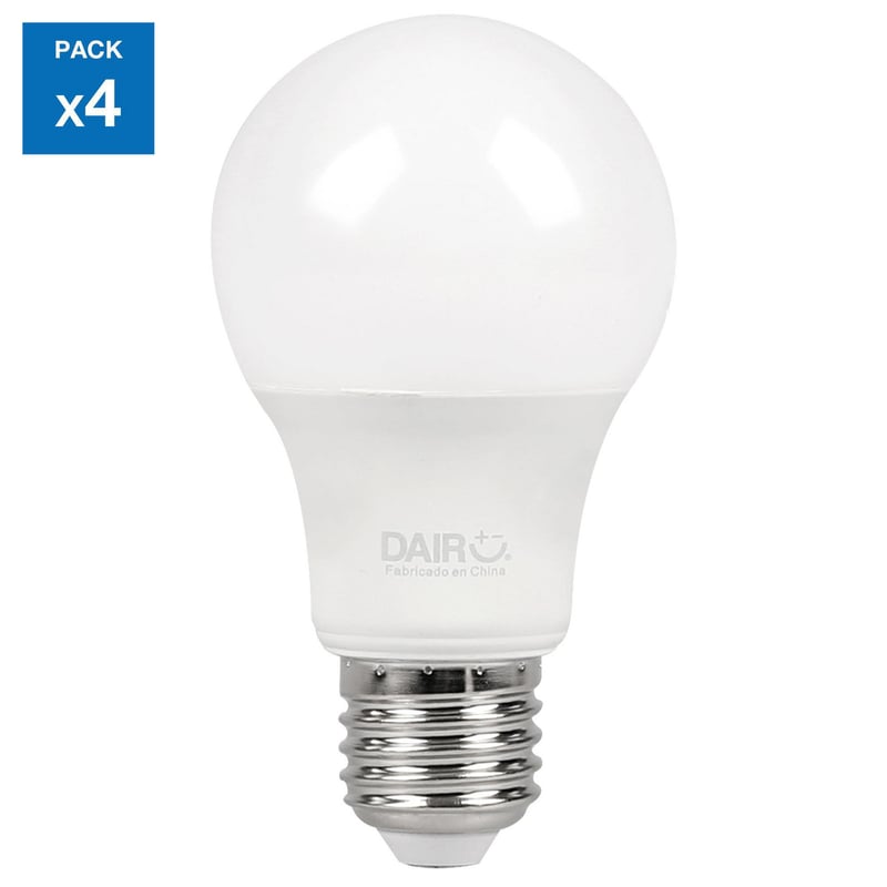 Pack x4 Focos LED A60 E27 10.5W Luz Cálida | Sodimac Falabella