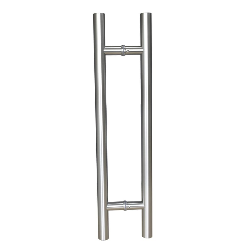 Manija para Puerta de Vidrio Modelo "H" 65x45cm Acero Inox | Sodimac Perú