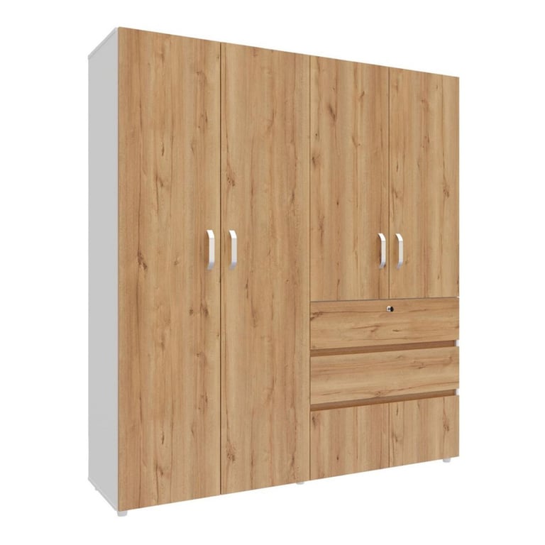 Ropero 4 Puertas 2 Cajones Melamina Duna | Sodimac Perú