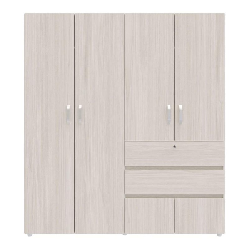 Ropero 4 Puertas 2 Cajones Melamina Niebla | Sodimac Falabella