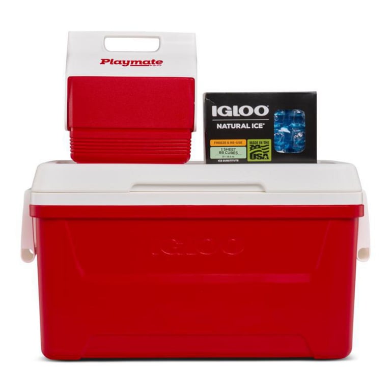 Combo Cooler Igloo 45L/3.7L Rojo + Ice Pack | Sodimac Falabella
