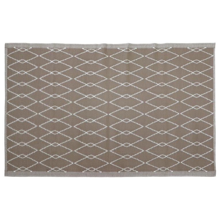 Alfombra de Terraza Boho Taupe/Blanco 180x120cm | Sodimac Perú
