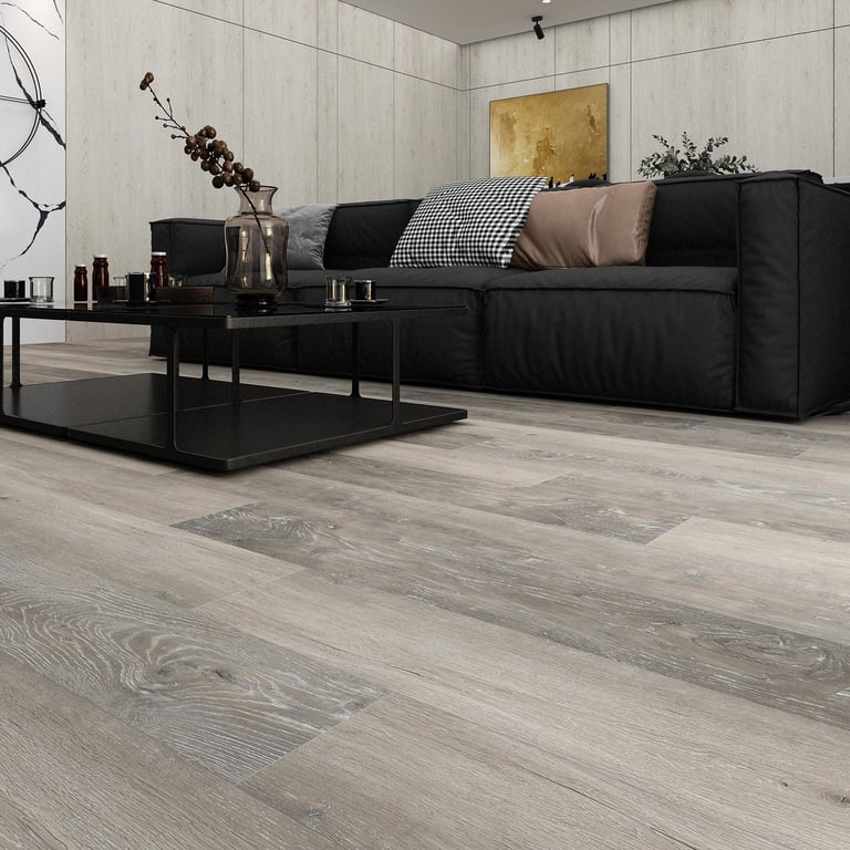 Piso SPC Oakton Grey 5 mm 18.2x152.4 cm 2.5 m2 | Sodimac Falabella