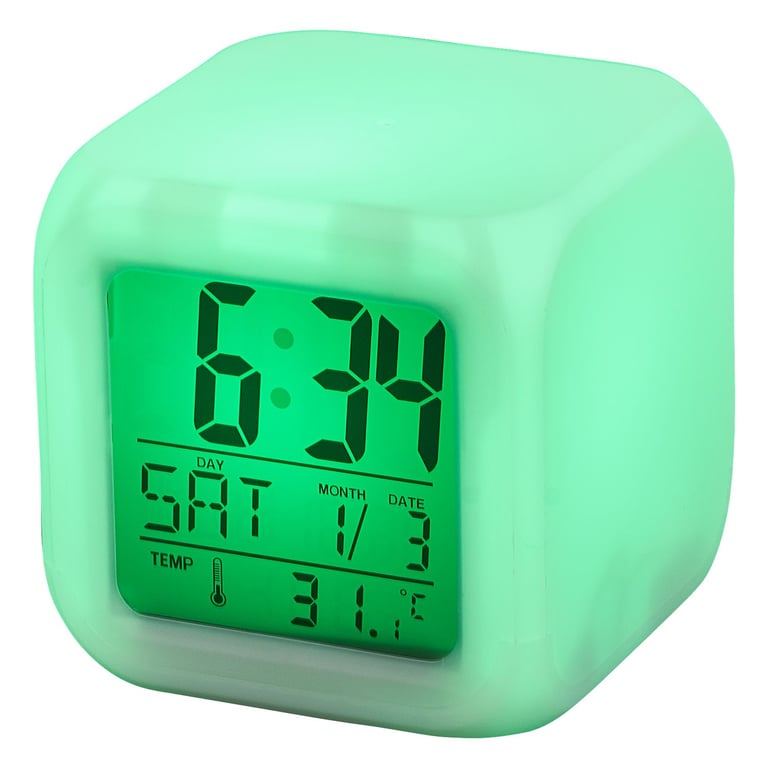 Reloj LED Cube Digital RGB | Sodimac Falabella