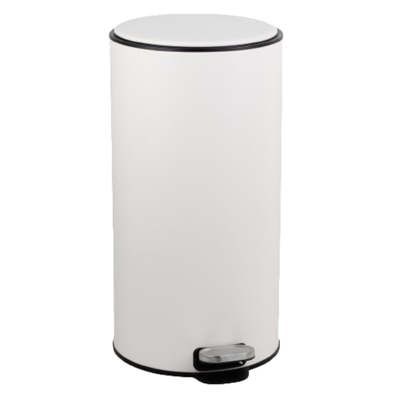 Basurero Pedal 30lts Blanco Kleine | Sodimac Falabella