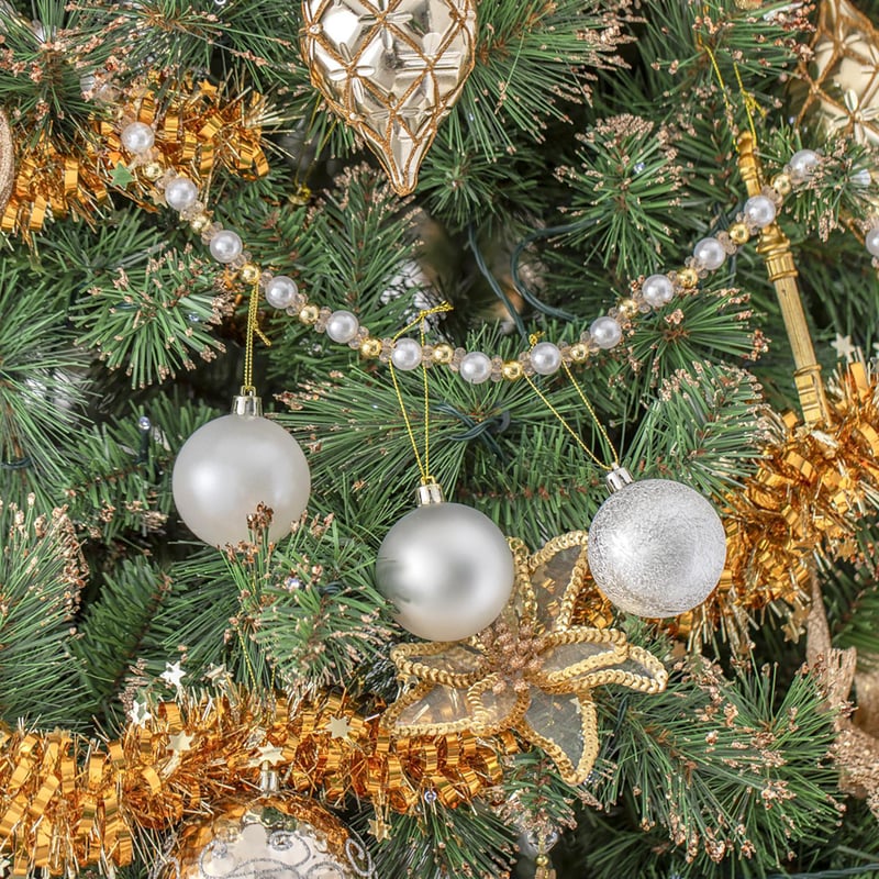 Set 9 Esferas Plateado Navidad 6 cm | Sodimac Falabella