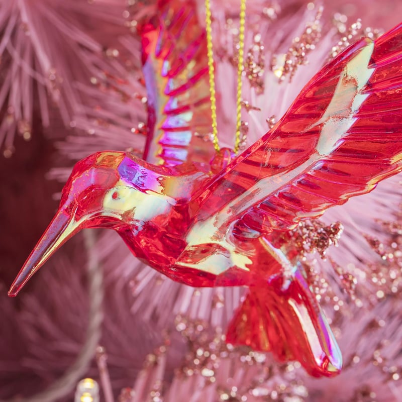 Adorno de Árbol Colibrí Fucsia Navidad 10cm | Sodimac Falabella