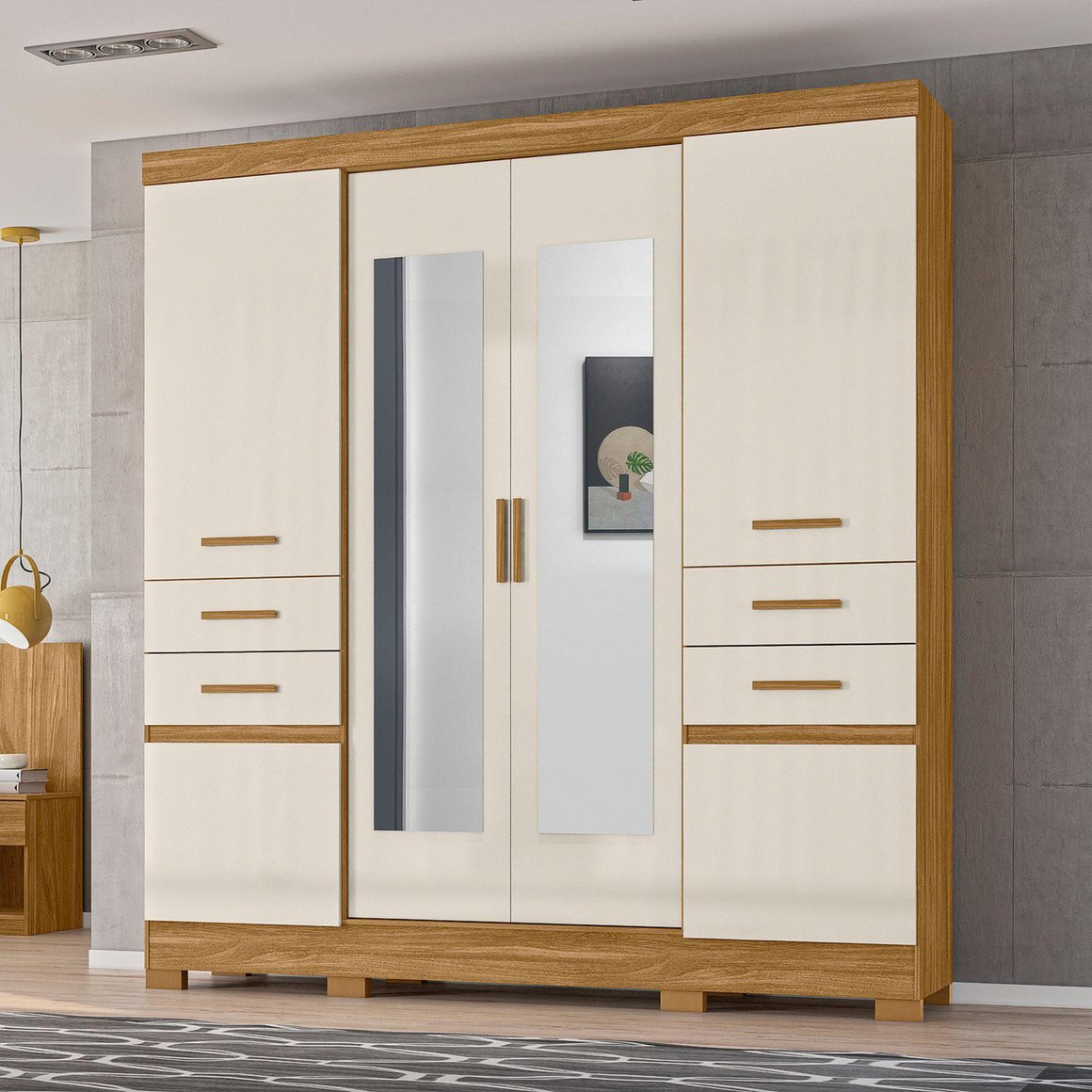 Ropero Roble 6 Puertas 4 Cajones Florida | Sodimac Falabella