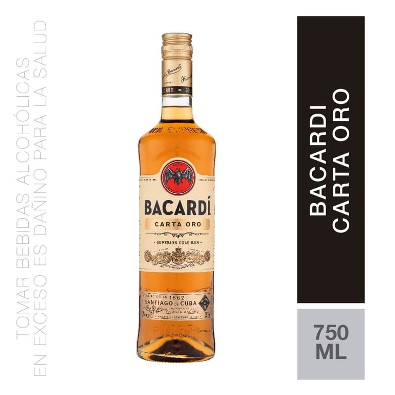 Ron Bacardi Dorado Botella 750 mL | Tottus Perú