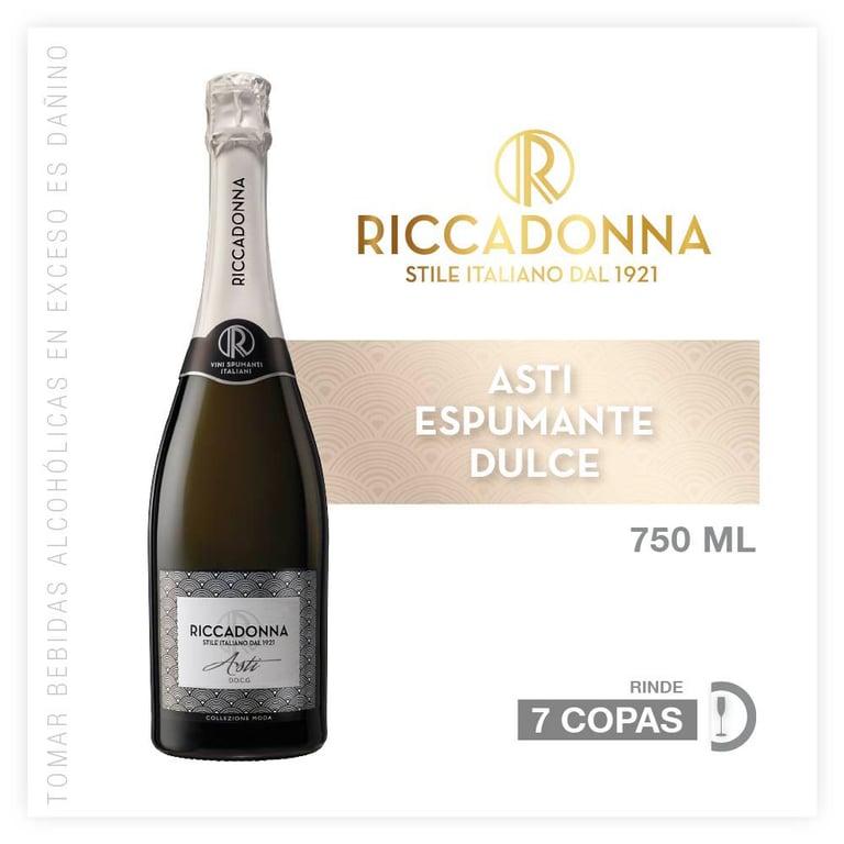 Espumante Riccadonna Asti Botella 750 mL | Tottus Perú
