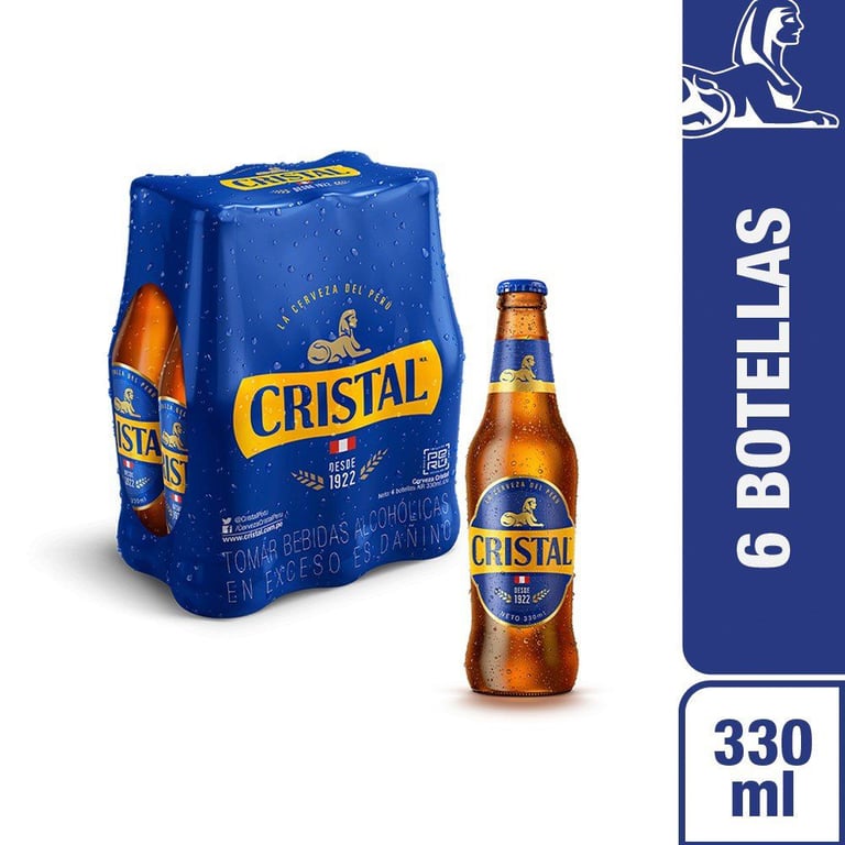 Cerveza Cristal Pack 6 Unidades 330 mL | Tottus Perú