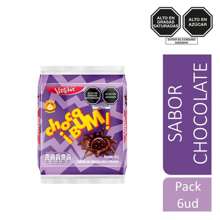 Galleta Chocobum Sabor Chocolate Paquete 6 Und 43g | Tottus Perú