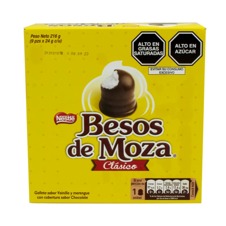 Chocolate Nestlé Beso De Moza Caja 9 Empaques 24 g | Tottus Perú